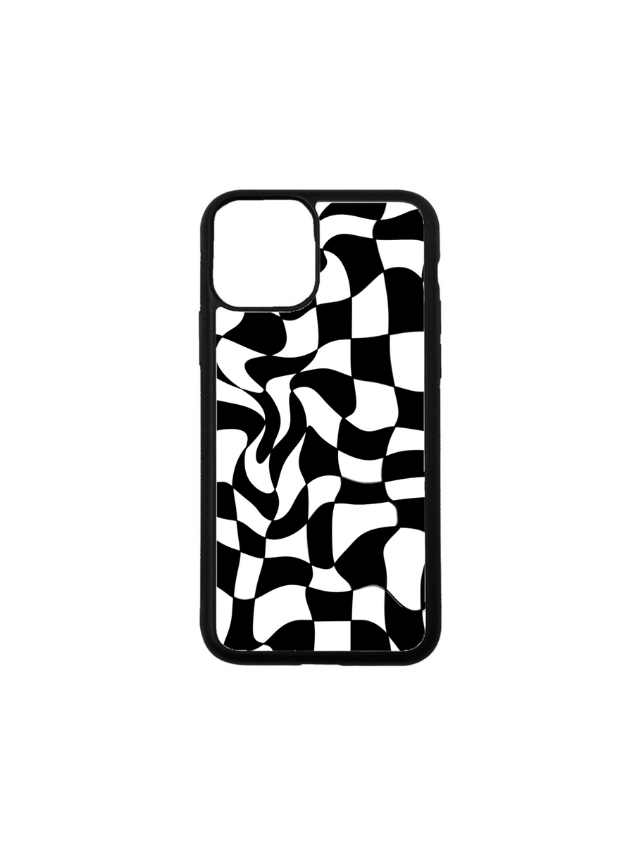 Black trippy checkers case – Sunbay Cases