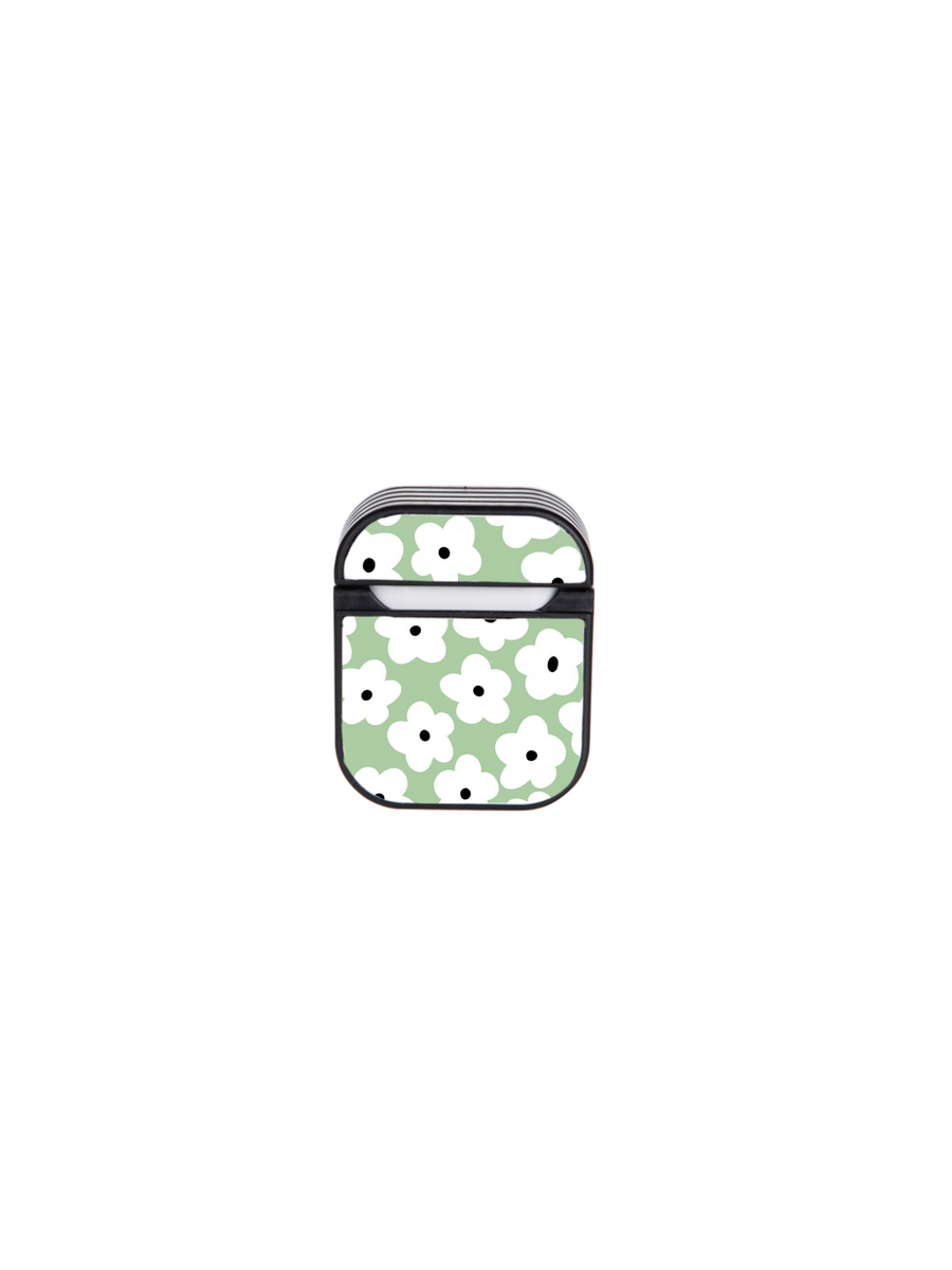 Sage green flowers airpod case – Sunbay Cases